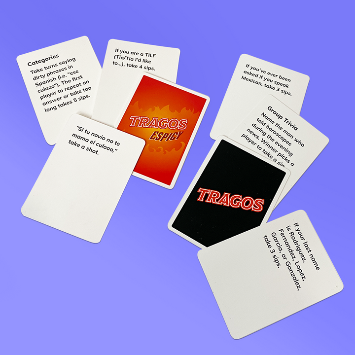 Tragos Drinking Card Game - Made by Latinos, mostly for Latinos.